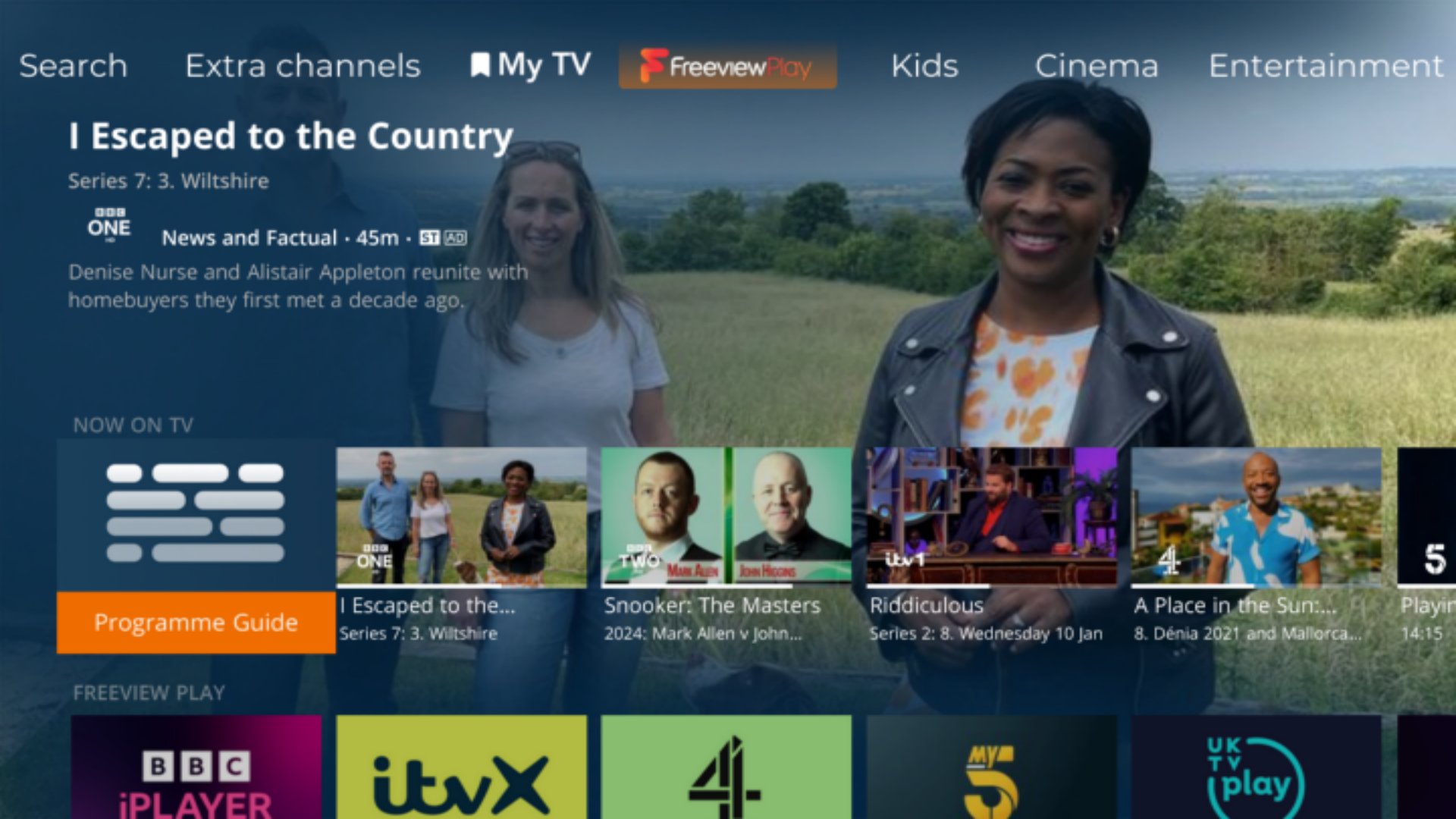 What can I access from the Home page (FreeviewPlay)? – Netgem Support